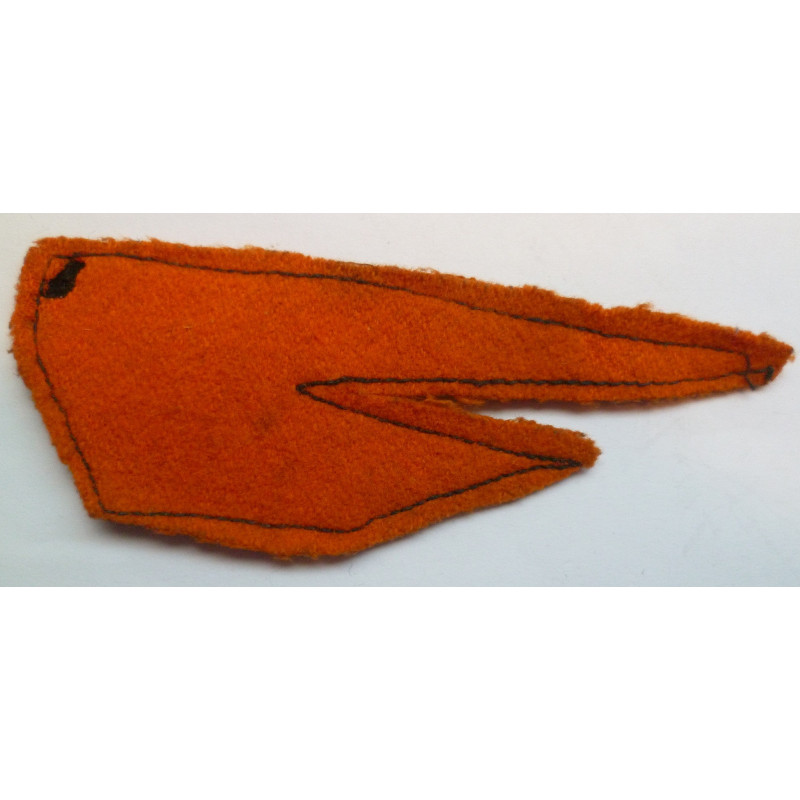 WW2 MVSN Italian Collar Tab insignia Black felt stitched to orange