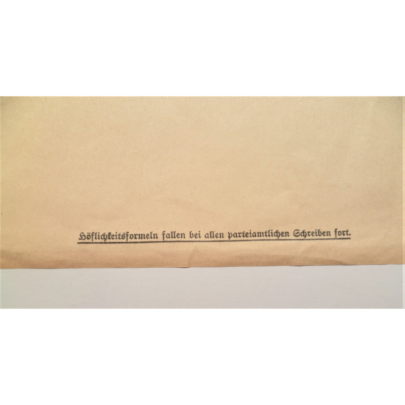 WW2 NSDAP Blank Document Third Reich