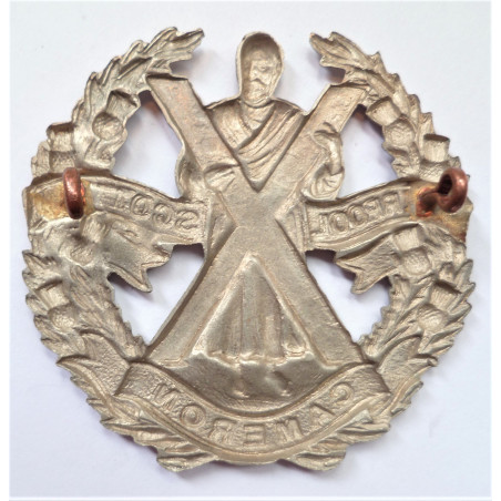 Queen's Own Cameron Highlanders Cap/Glengarry Badge Original British