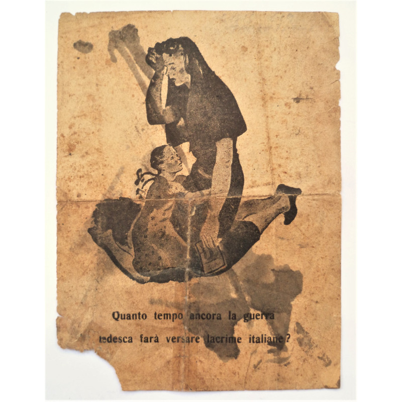 WW2 Allied Anti Nazi Drop Leaflet for Italy Anglo-American