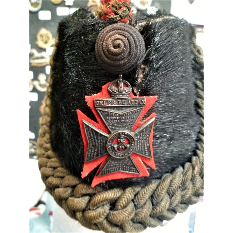 King's Royal Rifle Corps Seal Skin Busby Edwardian 1905