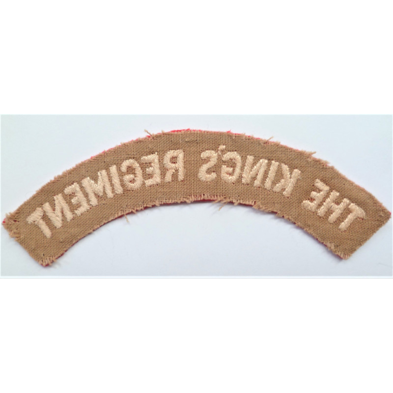 The King's Regiment Cloth Shoulder Title British Army World War Two