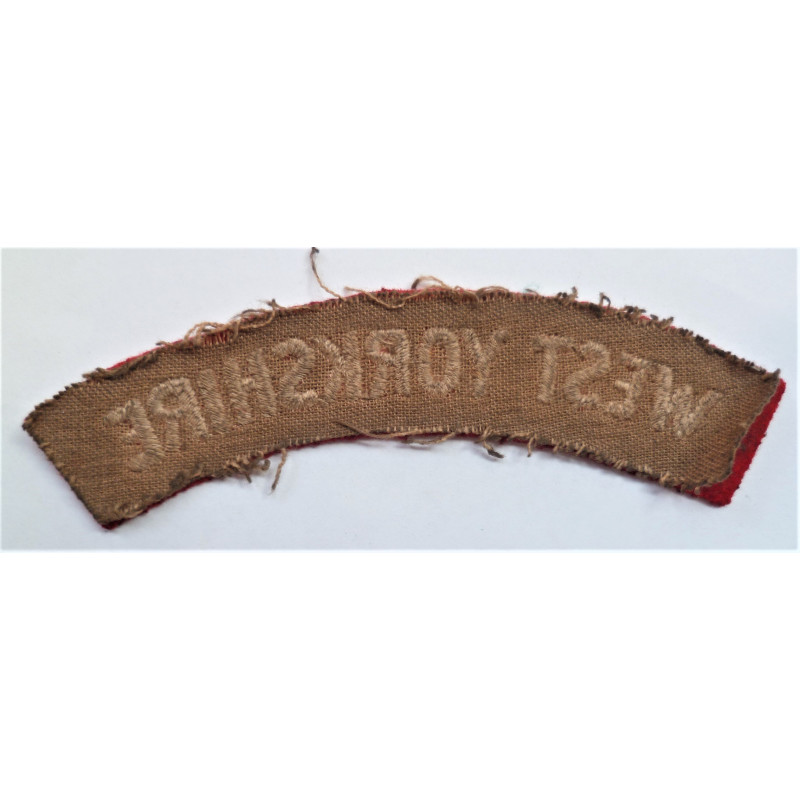 West Yorkshire Regiment Cloth Shoulder Title British Army World War Two