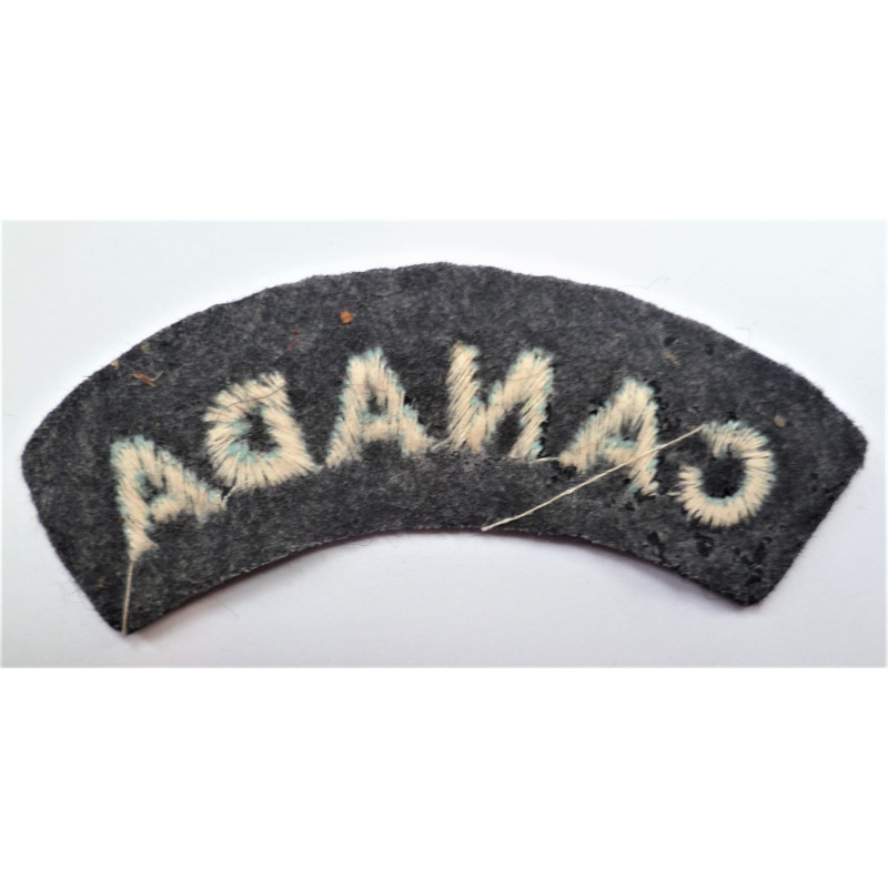 WWII RAF Nationality Canada Cloth Shoulder Title Royal Air Force