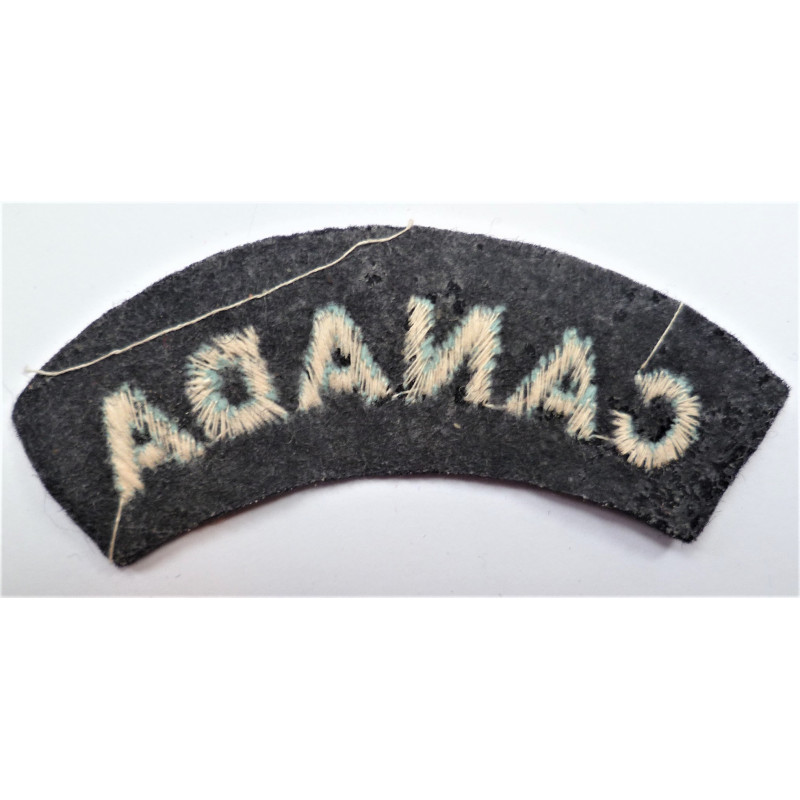 WWII RAF Nationality Canada Cloth Shoulder Title Royal Air Force