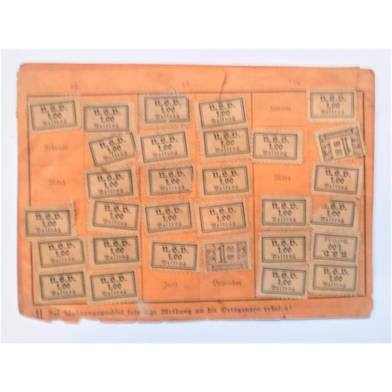 WW2 German NSV National Socialist Ration Book