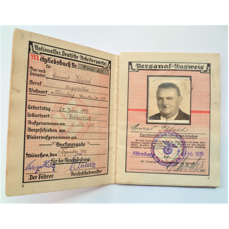 WW2 NSDAP Membership Book Third Reich documents