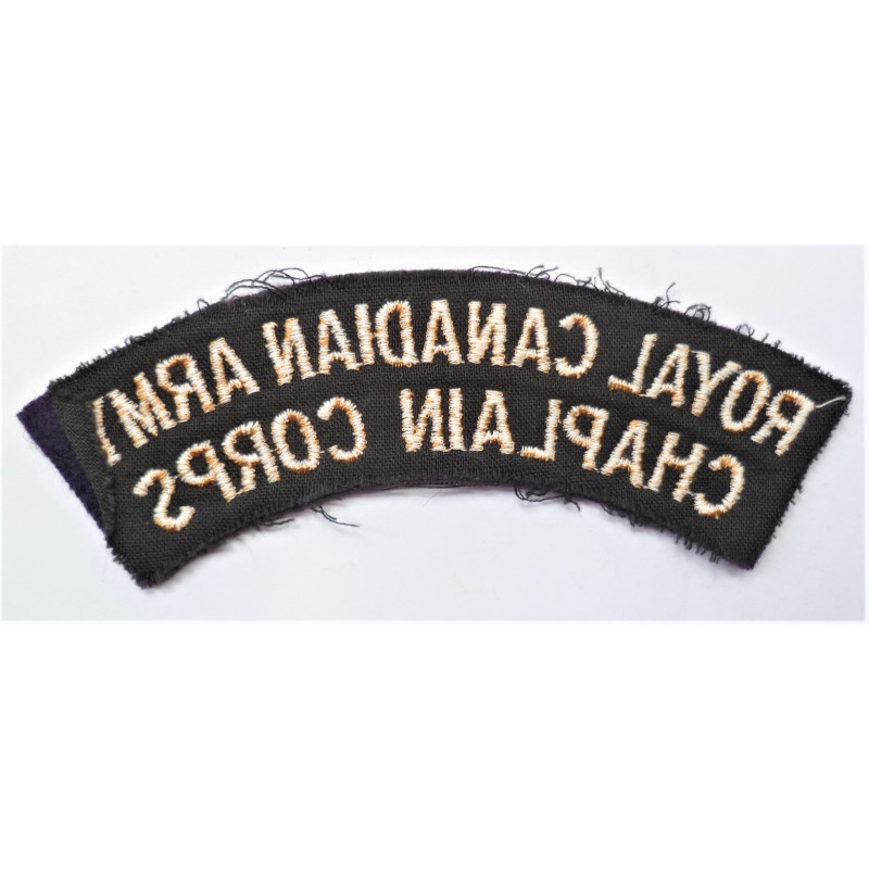 Royal Canadian Army Chaplain Corps Cloth Shoulder Title Canada