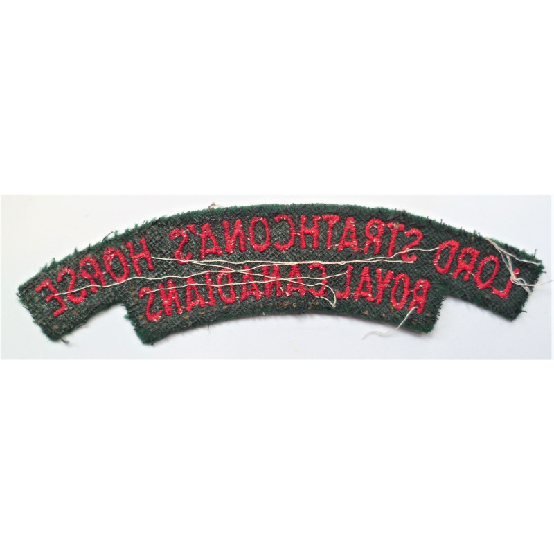 Lord Strathcona's Horse Royal Canadian Cloth Shoulder Title Canada