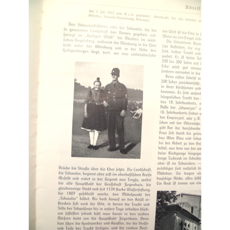 German "Honour Names of National Labour Service" RAD 1937