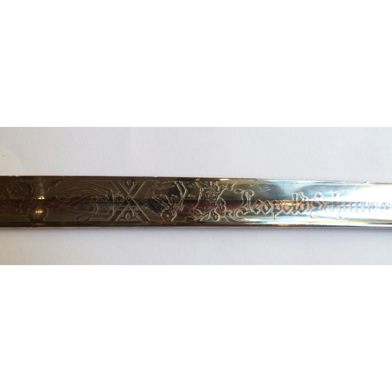 Imperial German Etched Sword Field Artillery Named
