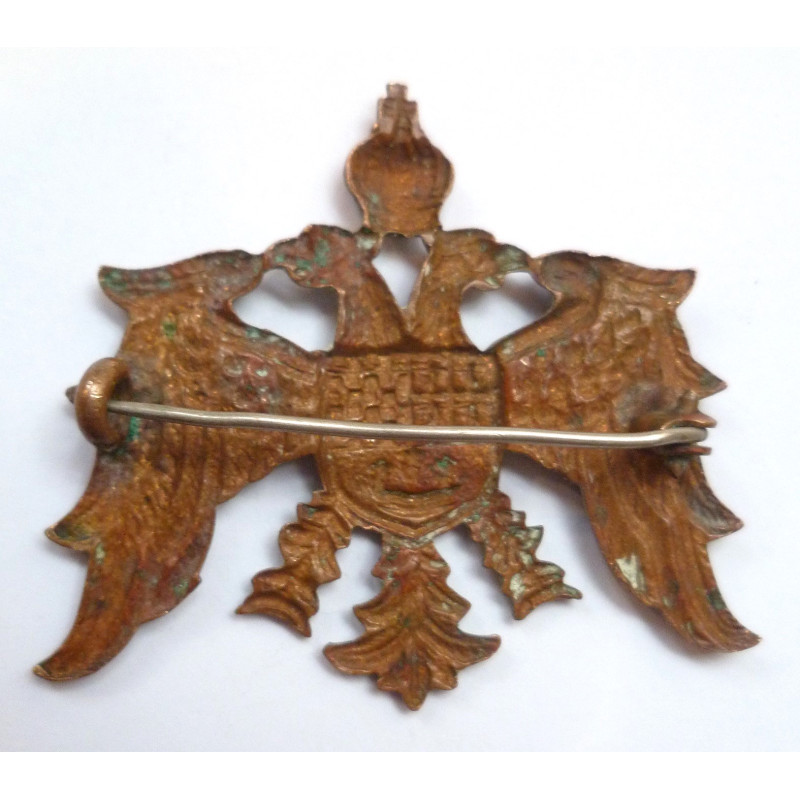 Kingdom Yugoslavia British Made cap badge for Refugee