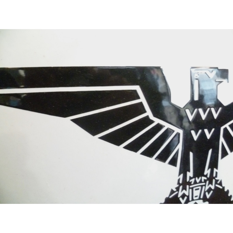 German NSDAP Metal Enamel Sign with Small Headquarters Sign Third Reich