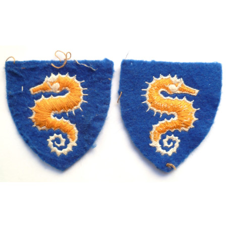 27th Armoured Brigade Cloth Badge Pair