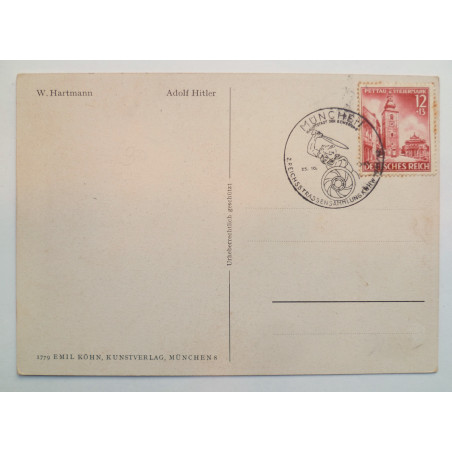 WW2 Adolf Hitler Profile Photo Postcard The Fuhrer, Hartmann