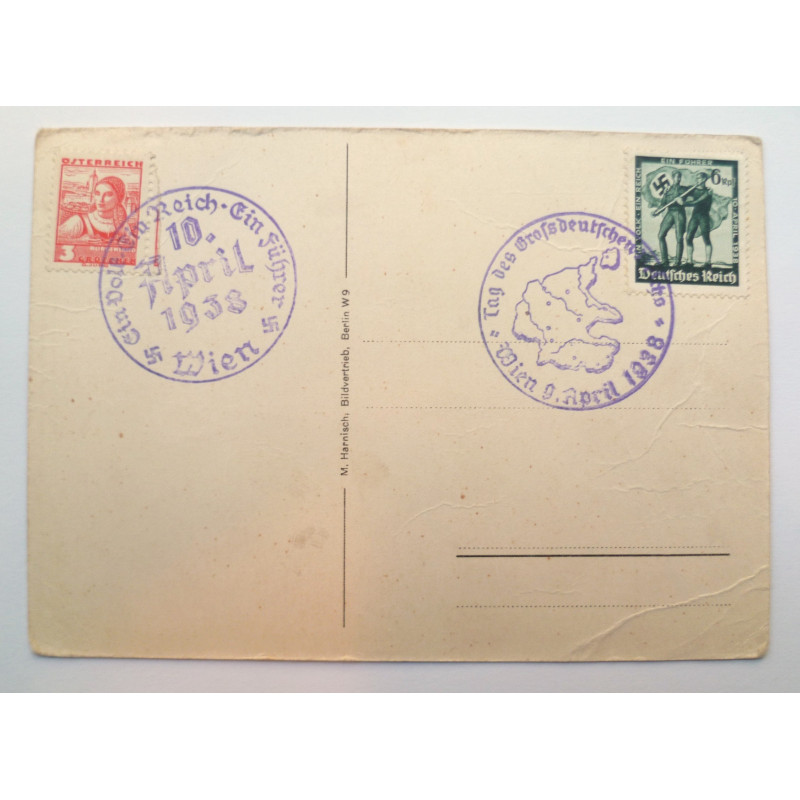 WW2 Post Card Adolf Hitler drawing by Friedrich Harnisch
