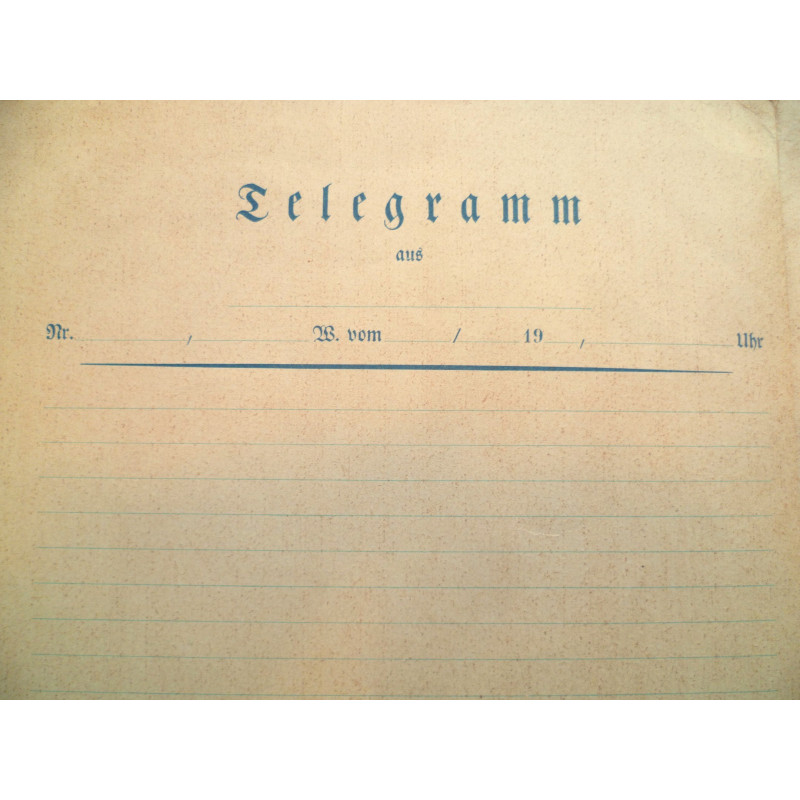 WW2 Deutsche Reichspost Telegram Zeppelin