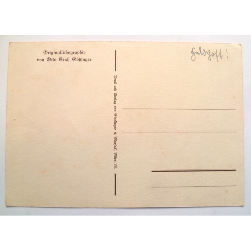 WW2 German Post Card of Adolf Hitler, The Fuhrer 1938 WWII