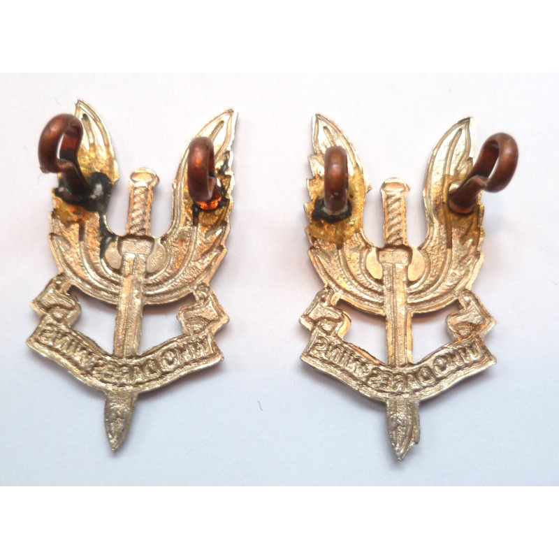 Pair Special Air Service SAS Collar Badges/Dogs