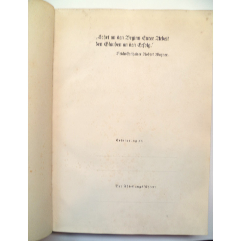 WW2 German Borderland Baden, Spade to the Hand. Third Reich