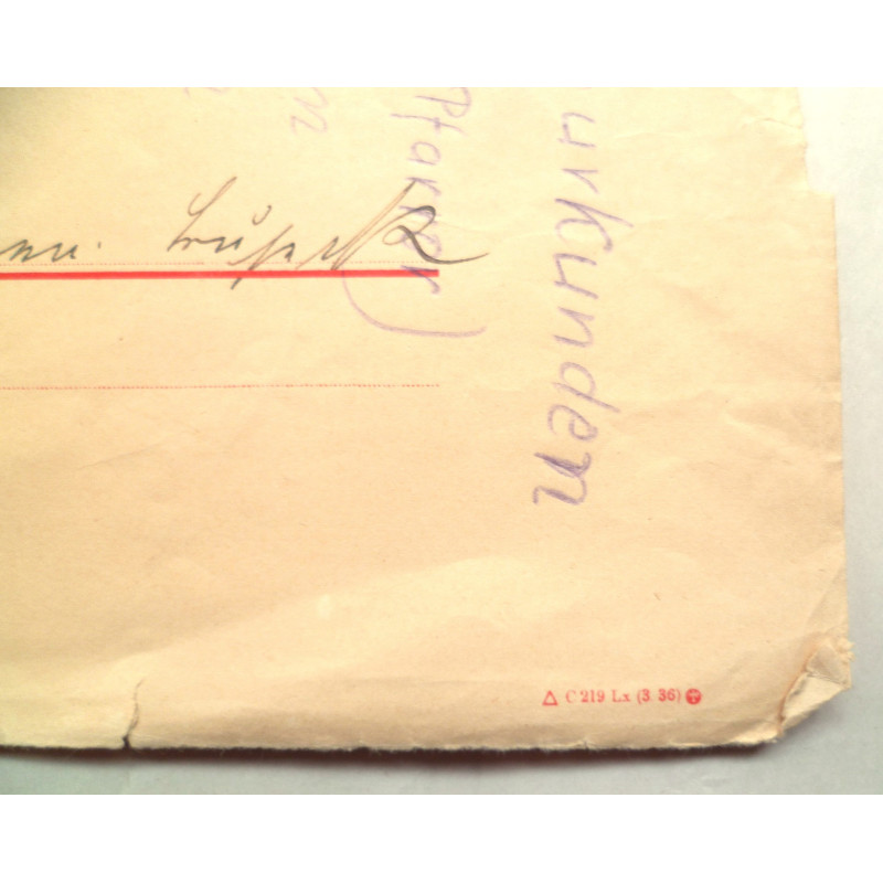 German Telegram Envelope 1935 Deutsche Reichspost