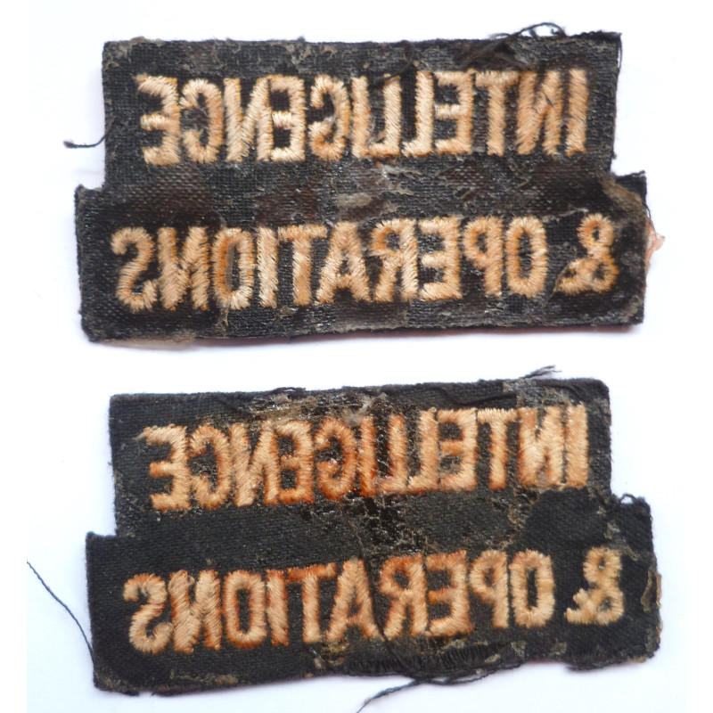 WW2 Civil Defence Cloth Shoulder Titles Intelligence & Operations