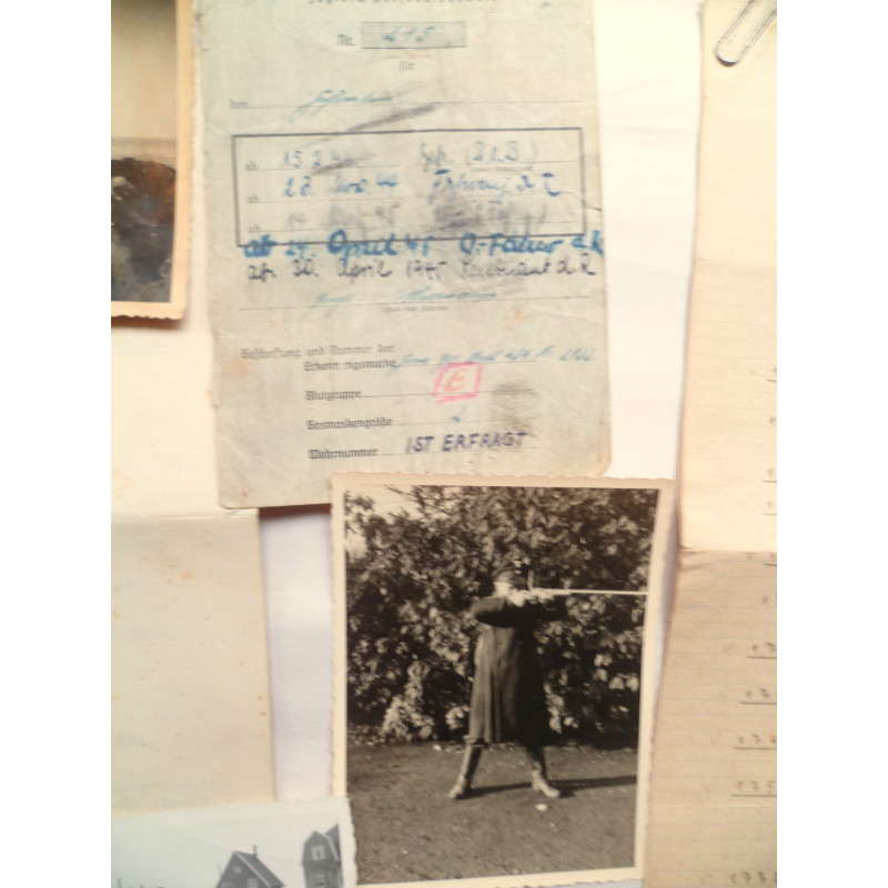 A collection of 11 photographs and documents to Lt. Ernst-A. Hermann ...