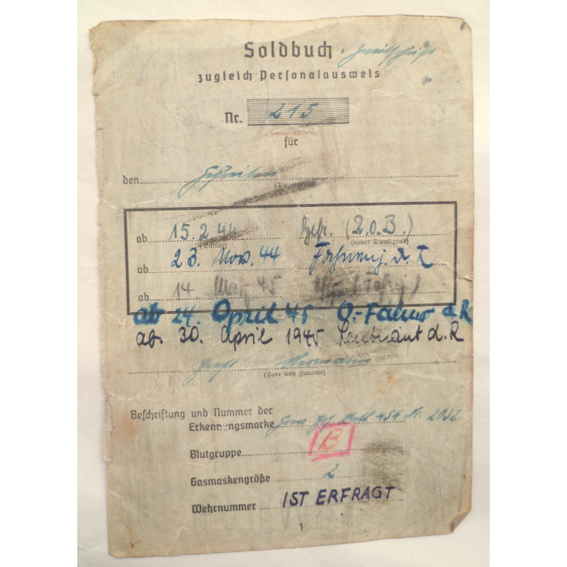 A collection of 11 photographs and documents to Lt. Ernst-A. Hermann ...