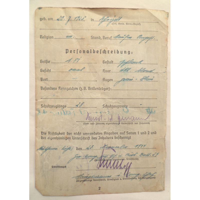 A collection of 11 photographs and documents to Lt. Ernst-A. Hermann ...