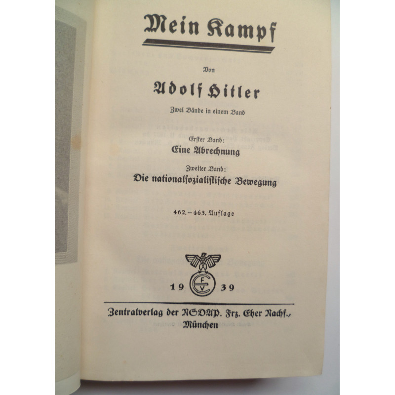 Adolf Hitler’s Mein Kampf 1939 Edition
