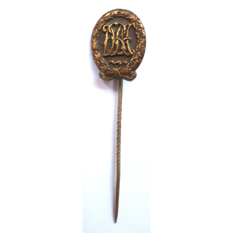 WW2 German DRL Sports Badge In Bronze Miniature Stick Pin