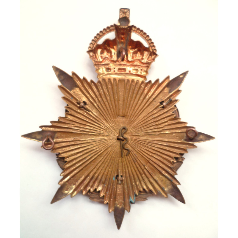 WW1 Army Veterinary Corps Officers Blue Cloth Helmet Plate AVC