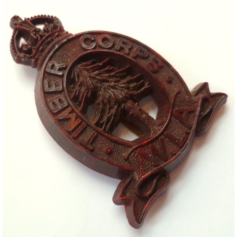 Women's Land Army Timber Corps Plastic Cap Badge WLA