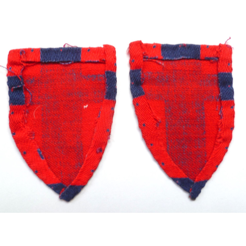 Pair WW2 British 21st Army Group GHQ Headquarters Cloth Formation Sign