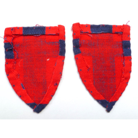 Pair WW2 British 21st Army Group GHQ Headquarters Cloth Formation Sign