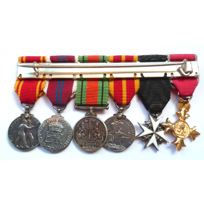 WW2 Mounted Minatare Civil OBE, Order of Saint, Fire Service Group of 6