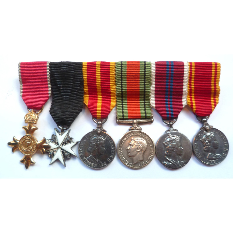 WW2 Mounted Minatare Civil OBE, Order of Saint, Fire Service Group of 6