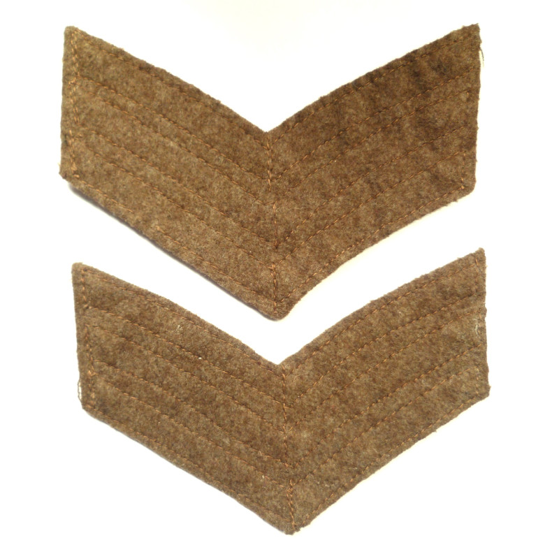 Pair WW2 British Army Sergeant Rank Chevrons