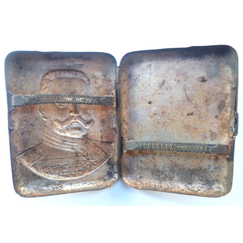 WW1 Imperial German Cigarette Case depicting Paul Von Hindenburg