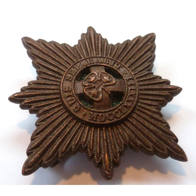 The Irish Guards Regiment Officers Bronze Cap Badge - British Army Insignia