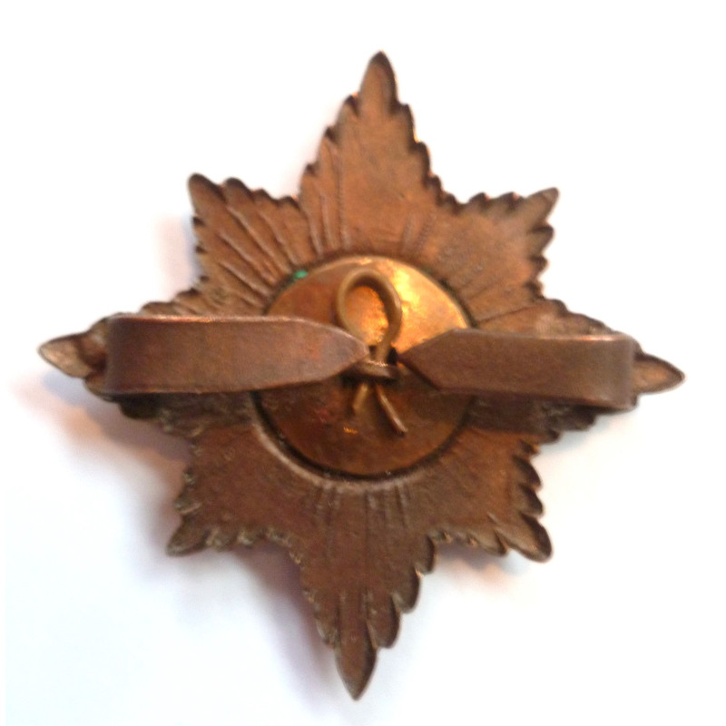 The Irish Guards Regiment Officers Bronze Cap Badge - British Army Insignia