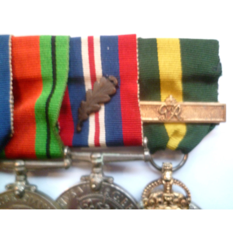 WW2 Medal Group Burma, France and Germany Star, Efficiency Decoration Medal