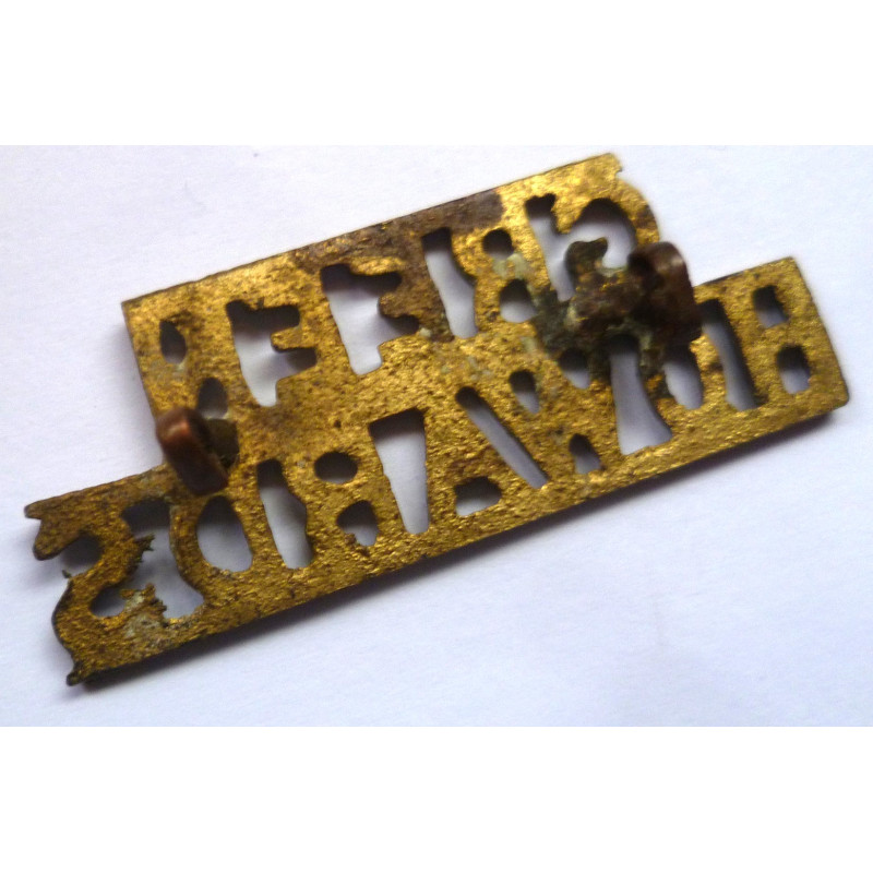 Green Howards Regiment Brass Shoulder Title - British Military Insignia