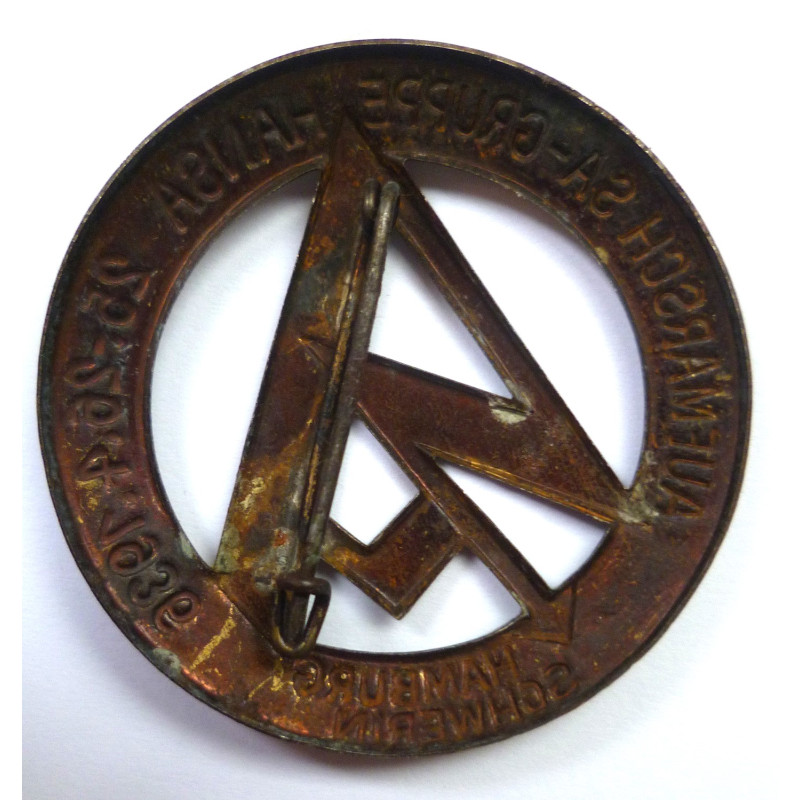 WW2 German SA Aufmarsch Gruppe Hansa 1936 Rally Badge/Tinnie - Third ...