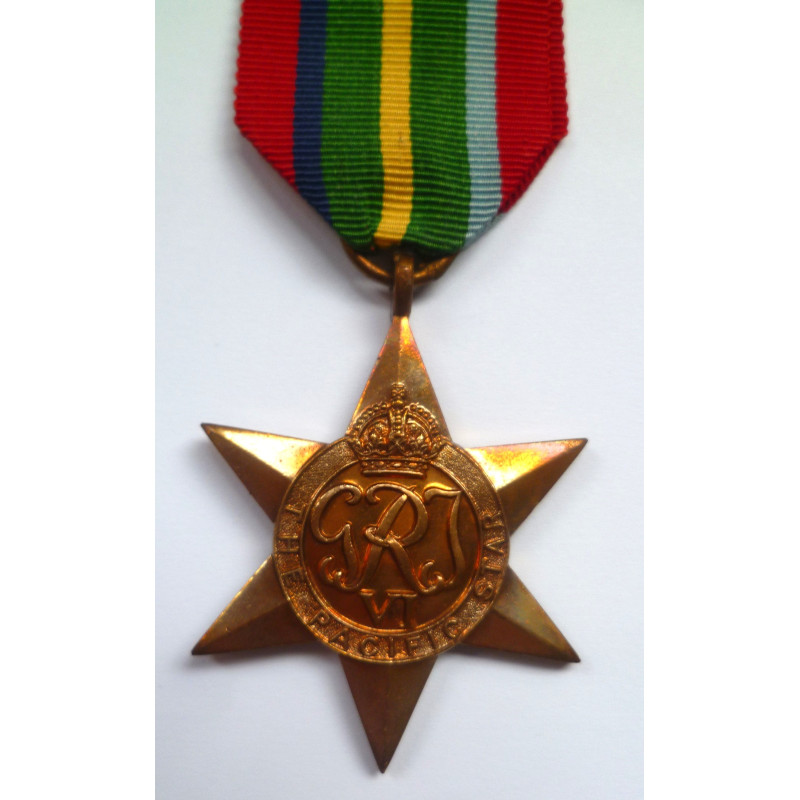 WW2 Pacific Star Medal - British Military Insignia