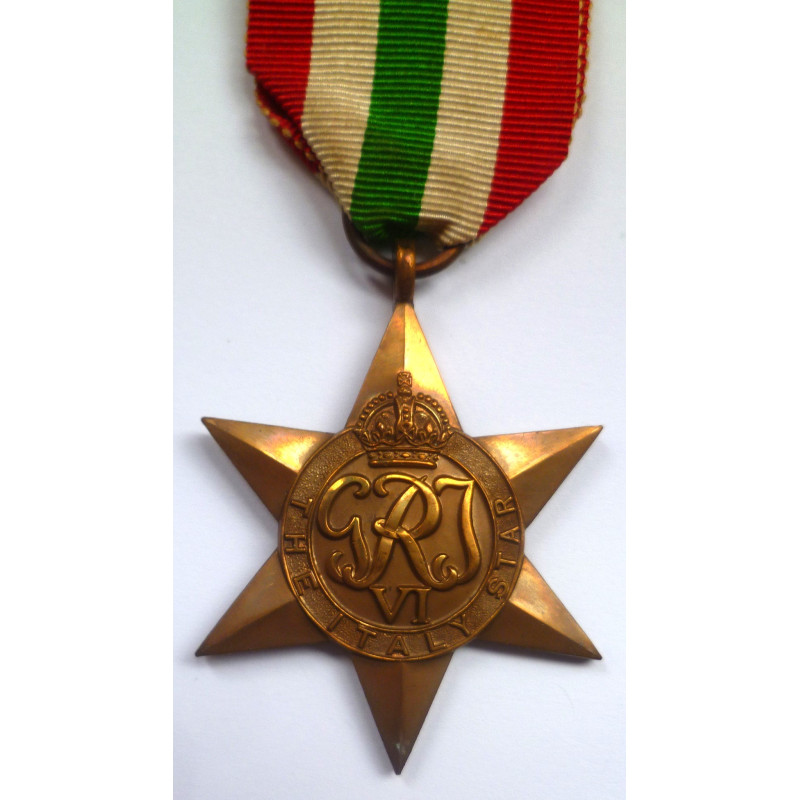 WW2 Italy Star Medal - British Military Campaign Insignia