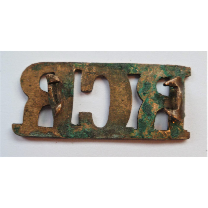 Royal Canadian Regiment Brass Army metal shoulder title RCR Canada CEF