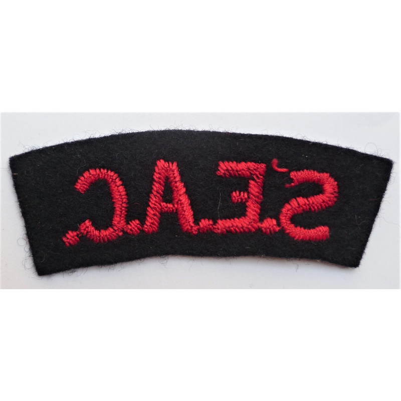 South East Asia Command (S.E.A.C.) Cloth Shoulder Title British Army