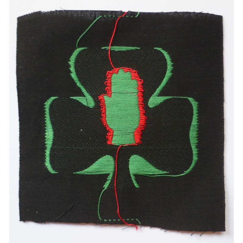 107th Ulster Infantry Brigade Woven Cloth Formation Sign Insignia WW2