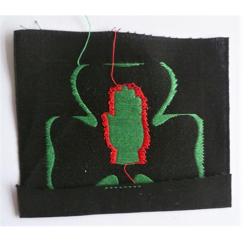 107th Ulster Infantry Brigade Woven Cloth Formation Sign badge WWII